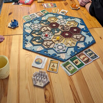 Resource Building Board Game, Game Board Only, Family Games Night - Etsy