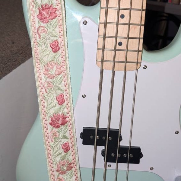 Floral Country Style Embroidery Lace Harp Strap Ukulele Strap Guitar ...