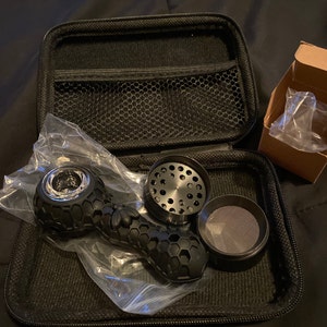 Smoking Bowl Kit 4 Piece Metal Grinder Pipe Grinder Set Stash Box ...