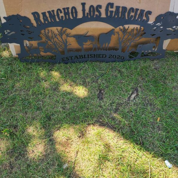 Custom Steel Ranch Sign, Cattle, Horse, Deer and Tractor Sign - Etsy