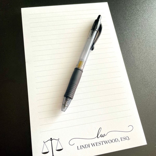 Personalized Notepad for Lawyer - Classic Professional Lawyer Notepad ...