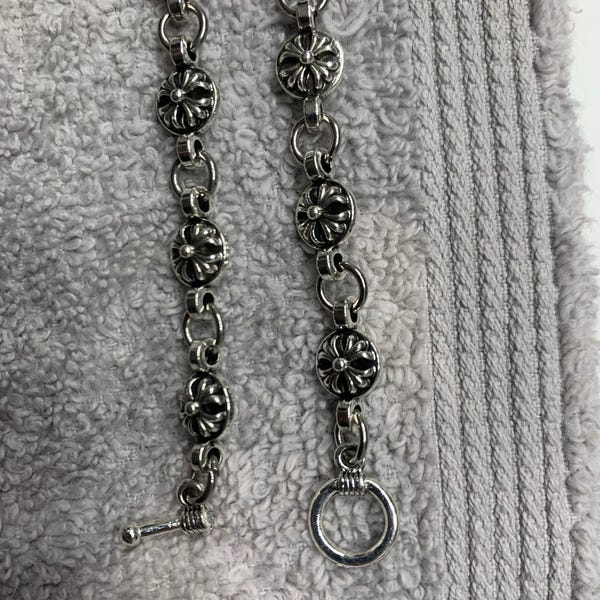 CH Gothic Style Y2K Chrome Silver Punk Dice Chrome Bracelet Grunge. - Etsy