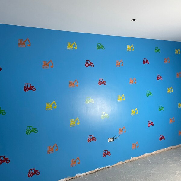 Digger Excavator Stencil Mylar Sheet Painting Wall Art Craft Airbrush ...