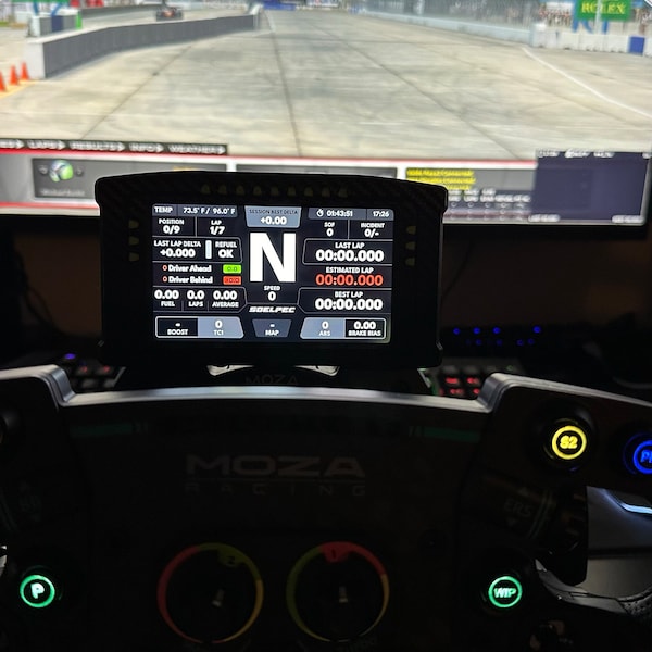 5" Sim Racing Dashboard: Velocity Touchscreen DDU for Fanatec, MOZA ...