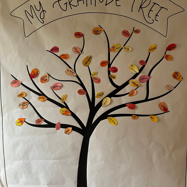 Gratitude Tree Engineer Prints/ Large Size Gratitude Tree/ Gratitude ...
