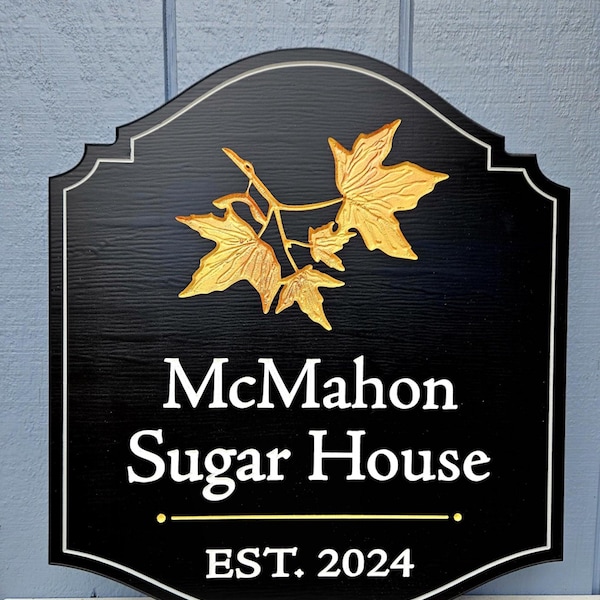 Country Estate Property Name Sign Hanging From Wood and Wrought Iron ...