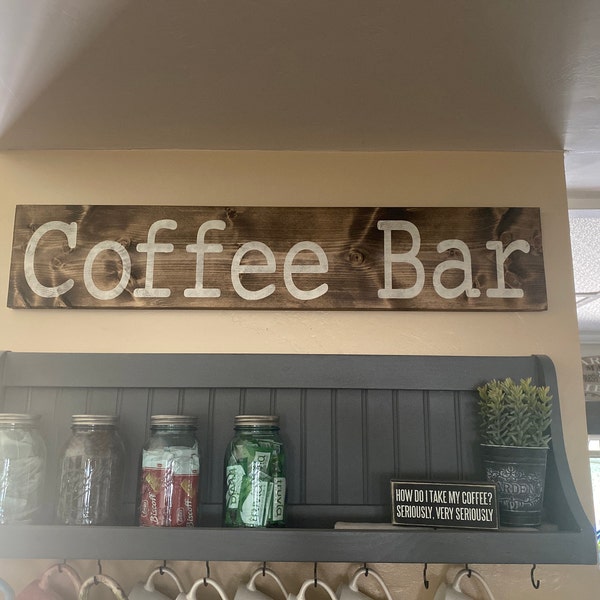 Large Coffee Bar Sign / 3 or 4 Ft / Coffee Sign / Kitchen Sign ...
