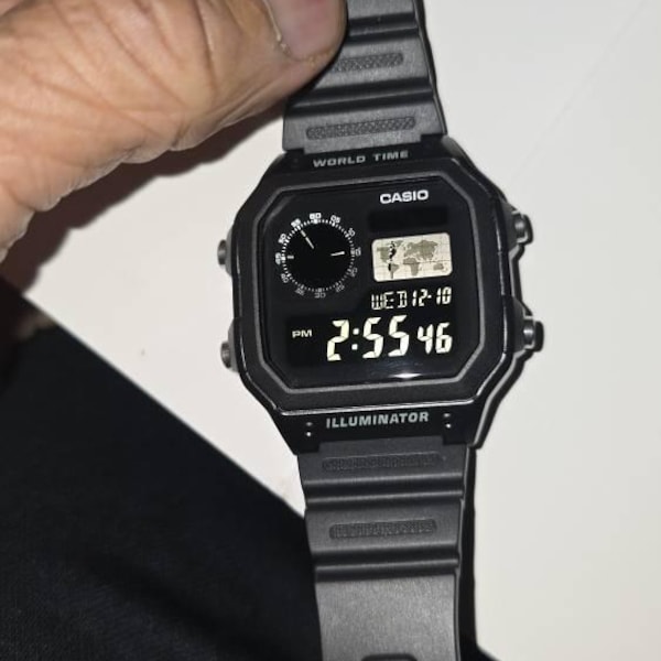 Mission Mods - Custom Casio AE1200 Hydro Blackout Digital Watch ...