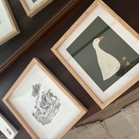 Silly Goose Wall Art, Cute Goose Poster, Dark Green Boy Nursery Decor ...