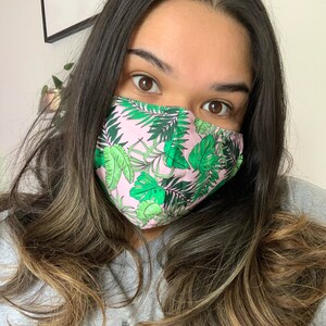 Cute Face Mask With Filter Pocket Protective 4 Layer Women Pattern ...