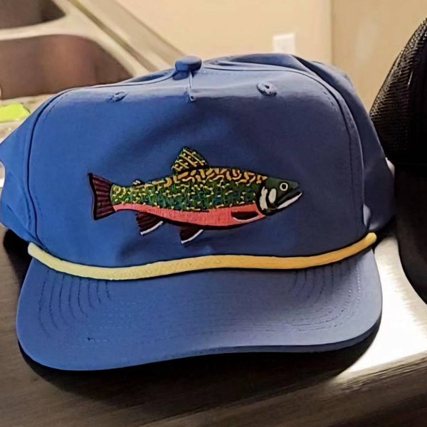 Trout Hat Fly Fishing Native Fish - Embroidered Fish - Snapback Cap One ...
