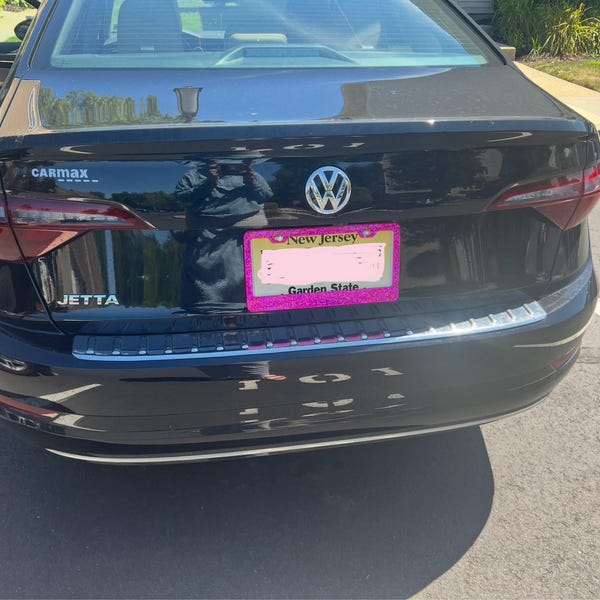 Bright Hot Pink Glittered License Plate Frame| Custom License Plate ...