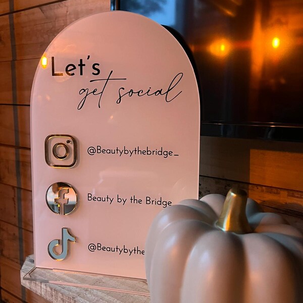 Mini Single QR Code Business Sign & Stand | Social Media| Scan to Pay ...