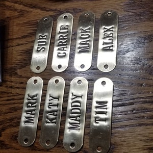 Custom Hand Punched Brass and Metal Tag Hand Stamped Key Tag Key Fob ...