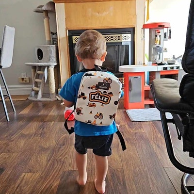 Kids Backpack Personalized, Cotton Helicopter Backpack for Toddlers and ...