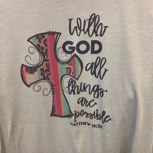 With God All Things Matthew 19:26 Print / Religious Print/ - Etsy