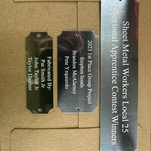 Bright Brass Engraved Plate Engraving Customized Metal Name Plate ...