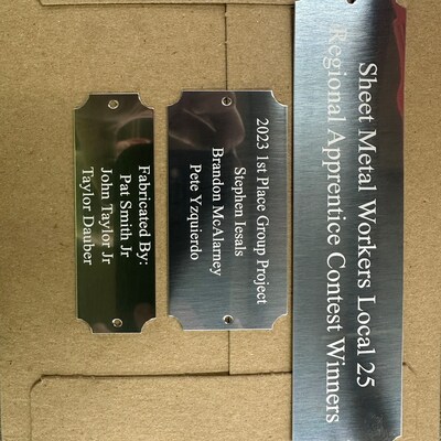 Bright Brass Engraved Plate Engraving Customized Metal Name Plate ...