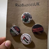 Socialist Badge Set 4 Button Badges Red Triangle Star Communist Pins ...