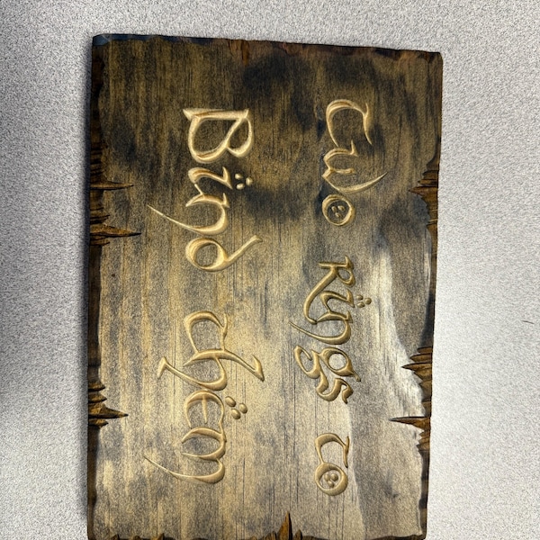 Two Rings to Bind Them Sign Engraved Rustic Wood Wedding Sign With ...