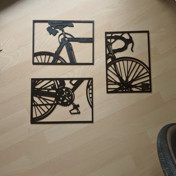 Wooden Wall Picture Racing Bike Bicycle Wooden Sign to Stick on Bicycle ...