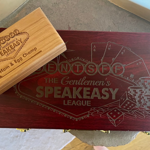 Personalized Poker Gift Set, Custom Engraved Poker Game Box, W/poker ...