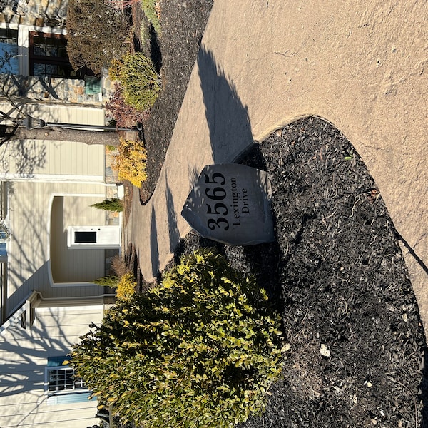 House Address Rock Standard- Engraved Stone - Custom Stone Personalized ...