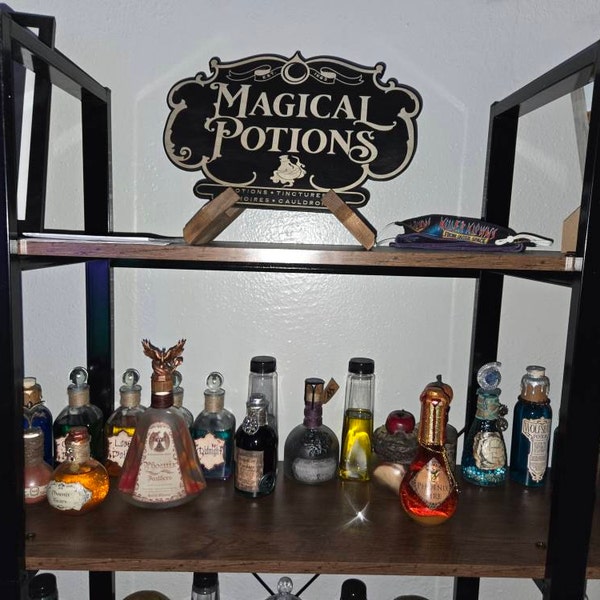 Magical Potions Shop Sign | Witches Shop | Tinctures and Spells ...