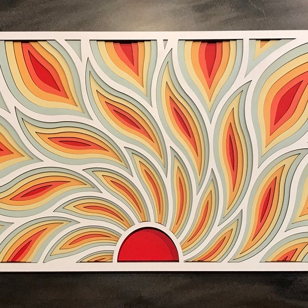 Digital Files-sunrise-cricut SVG-CNC Laser Cut Multilayer 3D Mandala ...