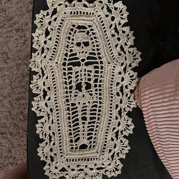 Doily Pattern Skull Memento Pattern PDF Doily PATTERN Only Words and ...