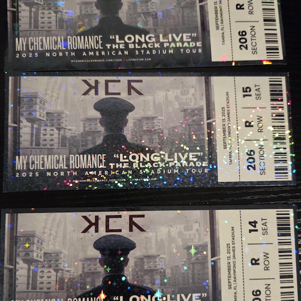 Physical Ticket Custom Personalized Laminated Concert Event Ticket ...