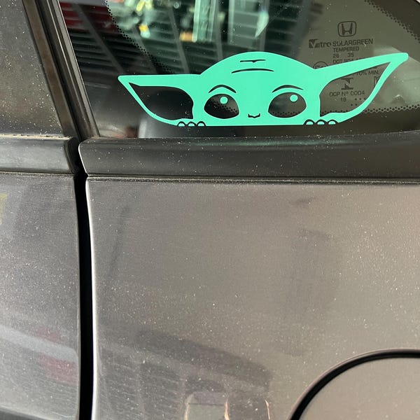 Grogu Vinyl Decal - Etsy