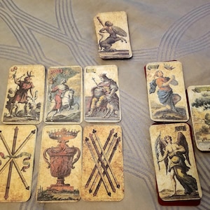 Handmade Antique Italian Tarot Cards Deck, 97 Cards - Etsy