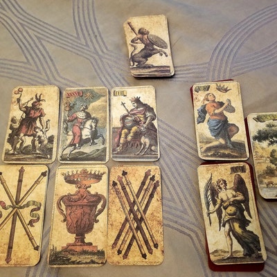 Handmade Antique Italian Tarot Cards Deck, 97 Cards - Etsy