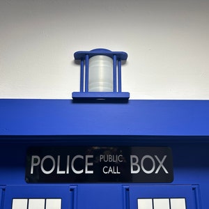 Police Box Windows 3d Printed Blue and White 7.25x9.5 - Etsy