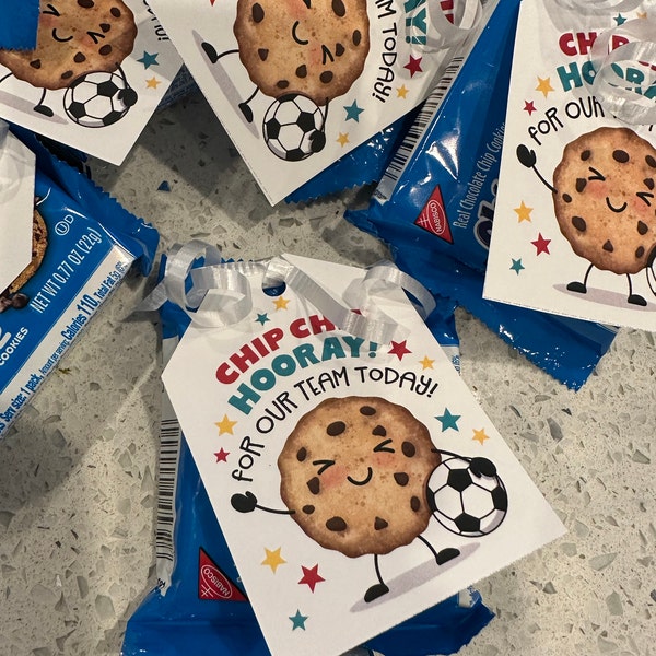 Printable Soccer Team Snack Tag Treat Tag Cookies Cookie Tag Good Luck ...