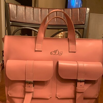 Women Laptop Bag, Satchel Women, Pink Leather Bag, Tan Portfolio ...