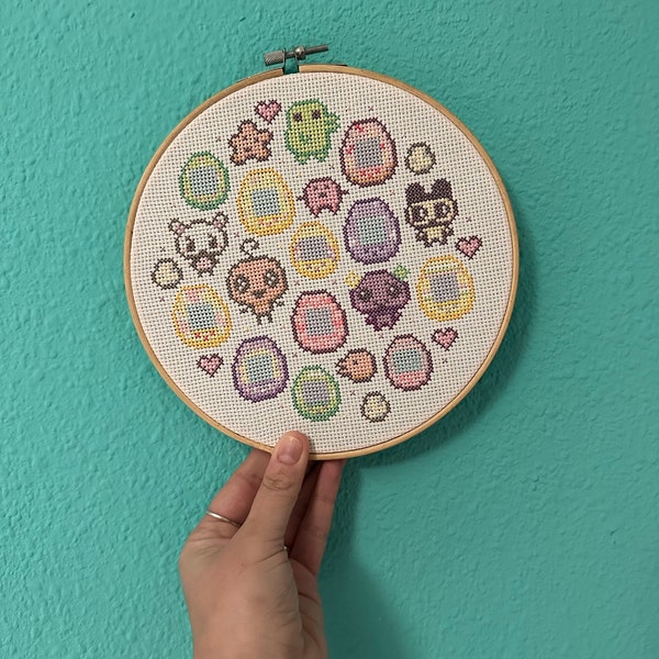 Pixel Character Cross Stitch Pattern Colorfullysarahshop, Kawaii ...