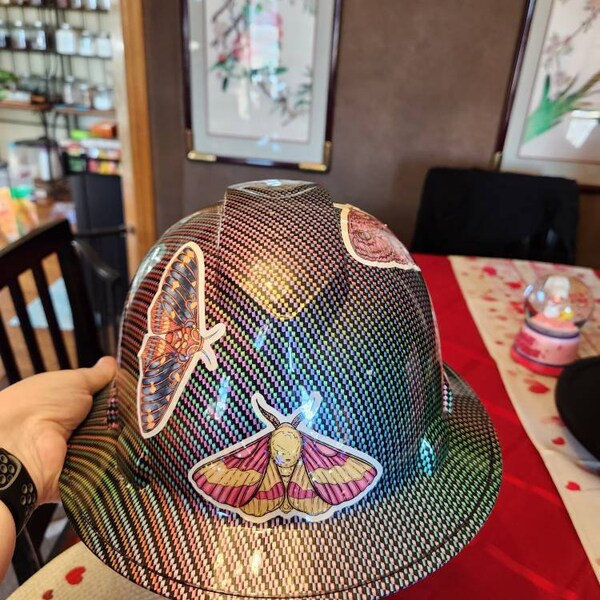 Regal Moth Holographic Sticker, Regal Moth Sticker, Laminated Sticker ...