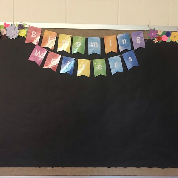 Watercolor Rainbow Theme Classroom Decor Class Bulletin Board Editable ...
