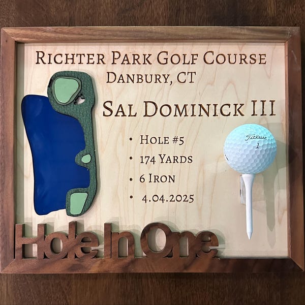 Custom Hole in One Display With Floating Tee for Your Golf Ball - Etsy