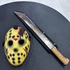 Custom Hand Painted Jason Mask - Wood Design, Slashes - Etsy