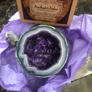 Malachite Matrix Crystal Geode Pillar Candle FREE SHIPPING - Etsy