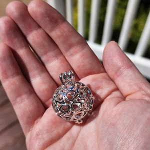 Rapunzel Sun Lantern Pearl Cage Necklace Silver Tangled Locket | Etsy