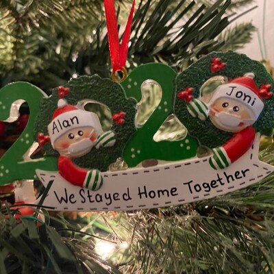 2020 Covid Ornament With Mask Personalized Christmas Ornament ...