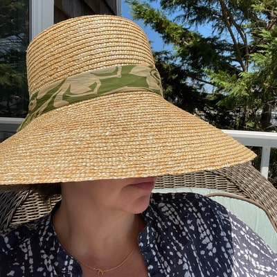French Retro Summer Sun Hat Holiday Beach Black Big Bell Hat.women's ...