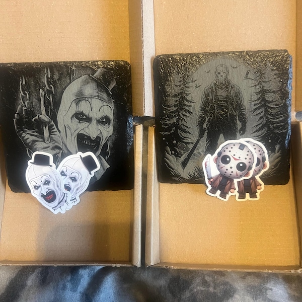 Scream Inspired Ghostface 10cm X 10cm Engraved Slate Coasters - Etsy UK