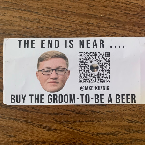 Venmo QR Code Stickers / Cash App QR Code for Bachelorette Party or ...