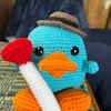 Perry the Platypus Crochet Pattern, Phineas and Ferb Pattern, Ducky ...