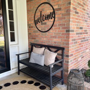 Round Welcome Metal Sign Welcome Sign for Business or Home - Etsy